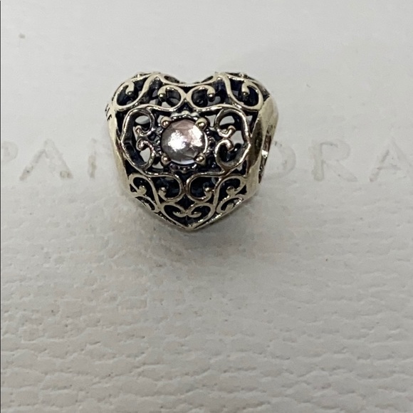 Pandora | Jewelry | New Pandora Signature Heart Sterling Silver April ...